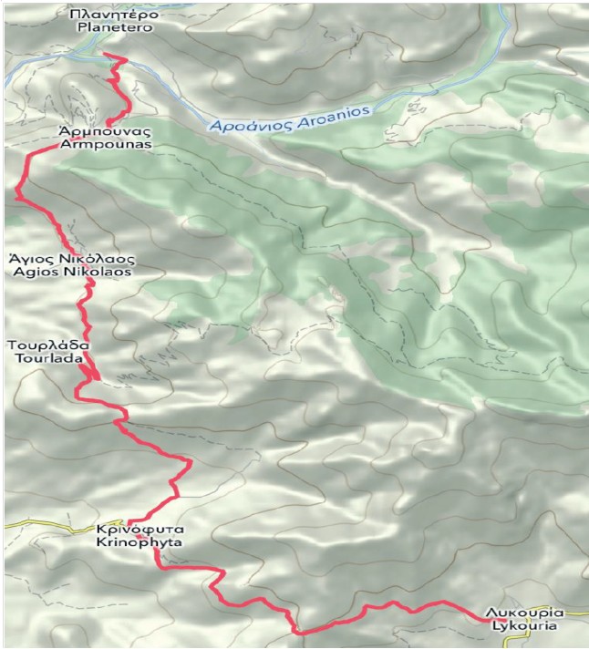 Itinerary – E4 Peloponnese Trail